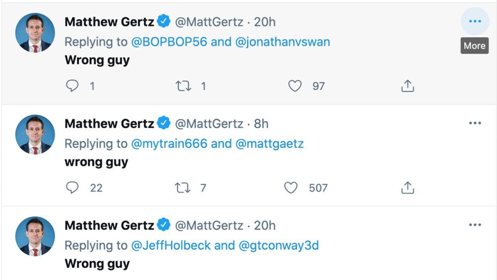 Amid Matt Gaetz Allegations, A Guy Named 'Matt Gertz' is Having A Very ...