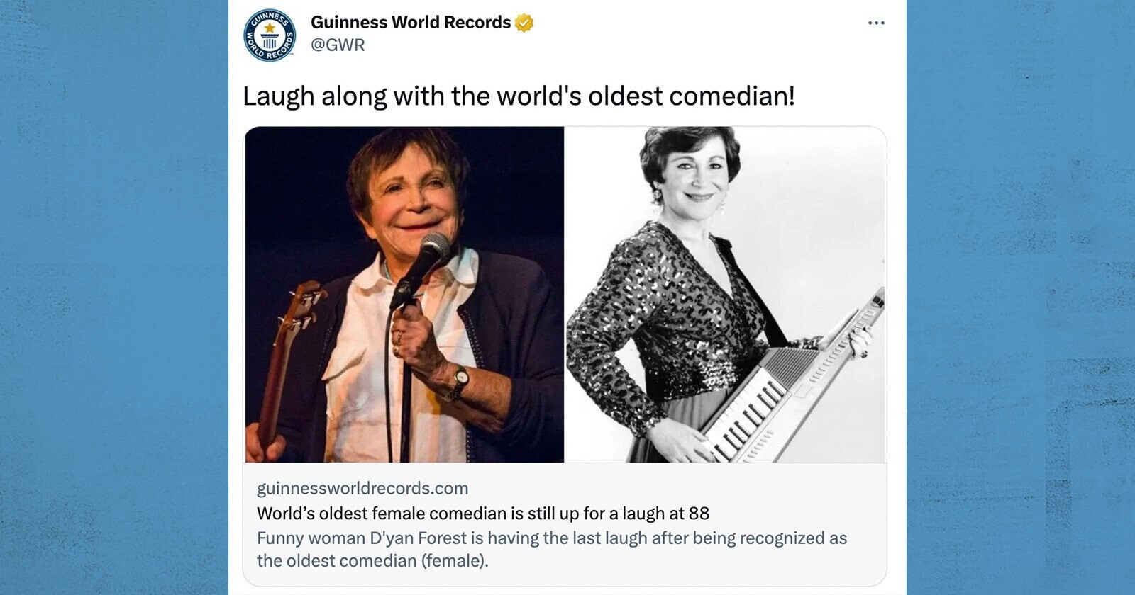 Guinness Book of World Records Names World’s Oldest Female Comedian ...