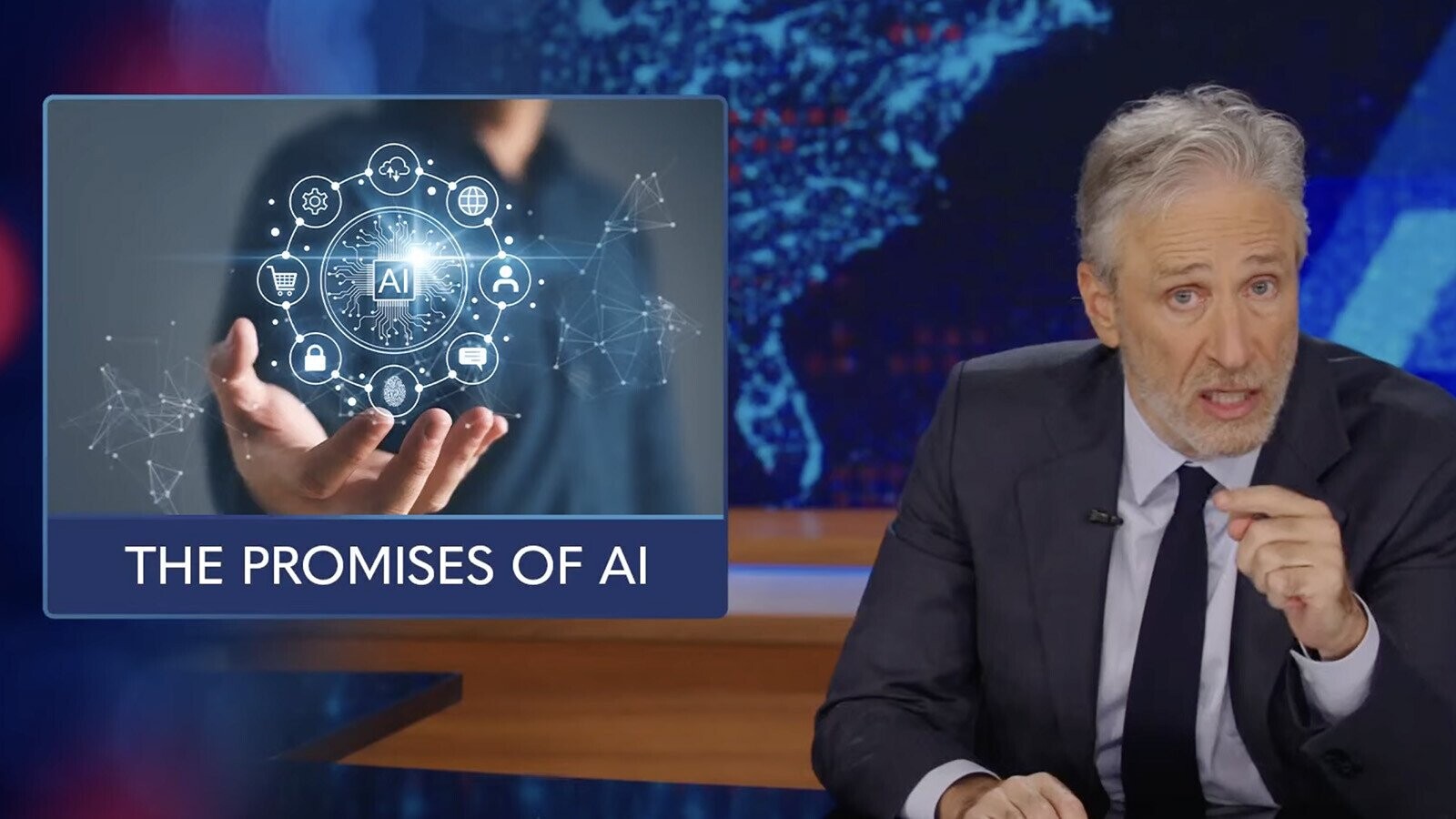 Jon Stewart Finally Tackles A.I. After Apple Banned Him From Broaching ...