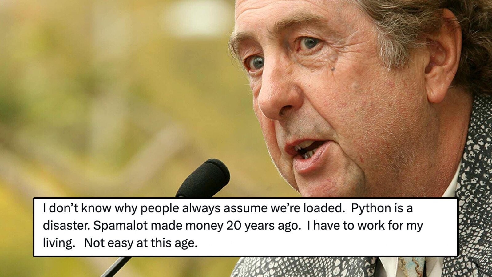Eric Idle Rants About Depleted ‘Monty Python’ Riches: ‘I Have to Work ...