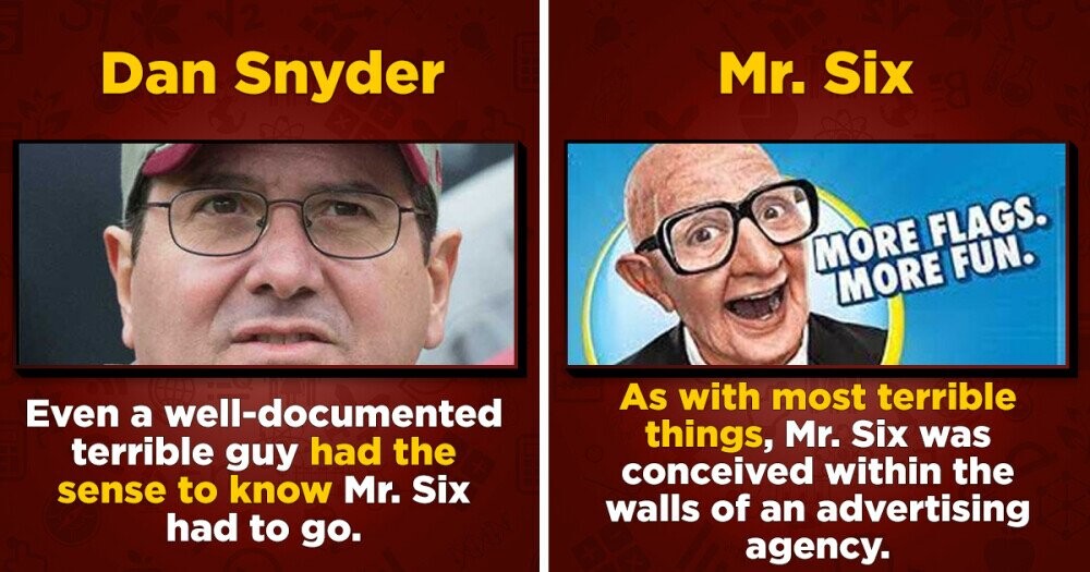 A Deep Dive Into 'Mr. Six,' The Nightmarish Six Flags Dancing Mascot ...