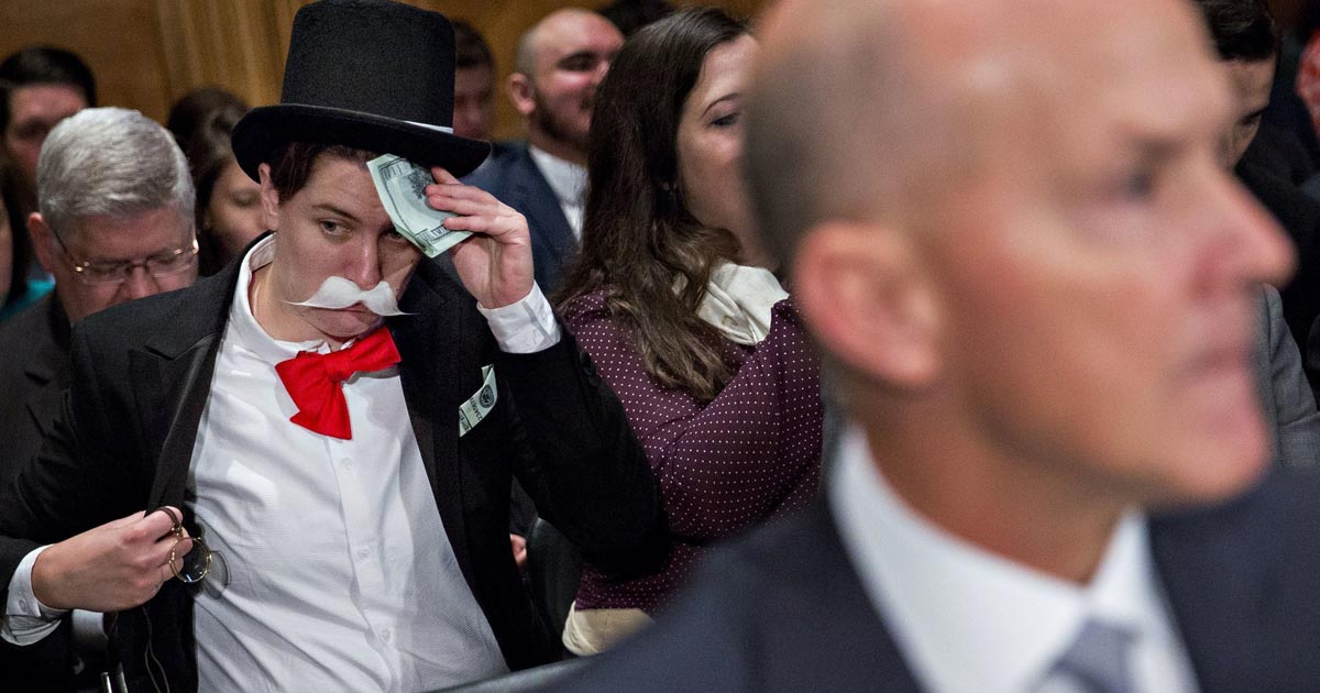 Monopoly Man Photobombs Equifax's Senate Hearing | Cracked.com