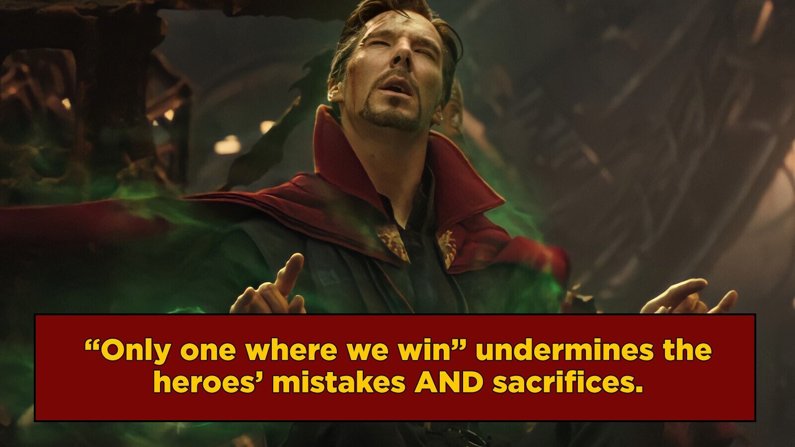 dr strange winking at tony