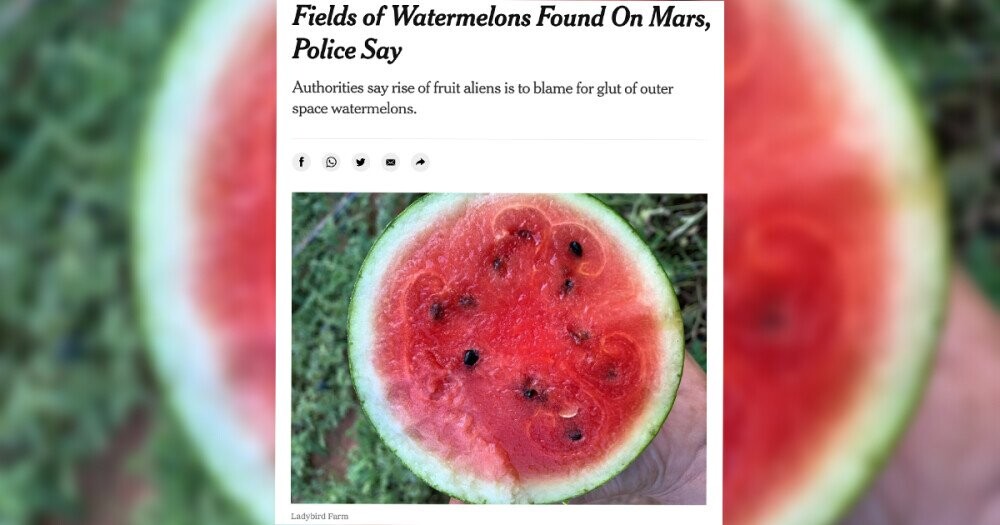 The New York Times Accidentally Publishes Story About Watermelons ...