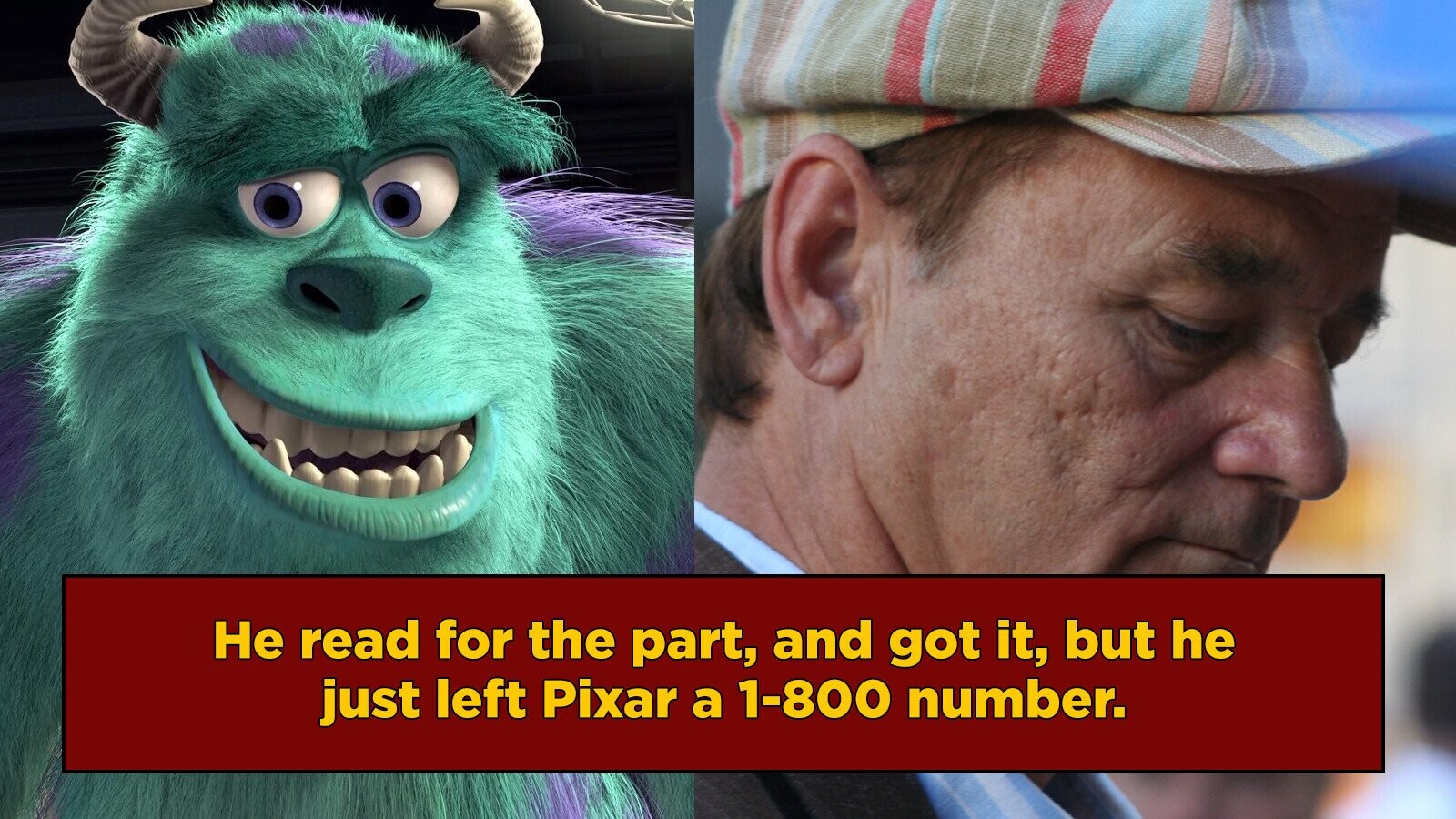 Bill Murray Won The Lead Part In Monsters Inc., But No One Could Reach ...
