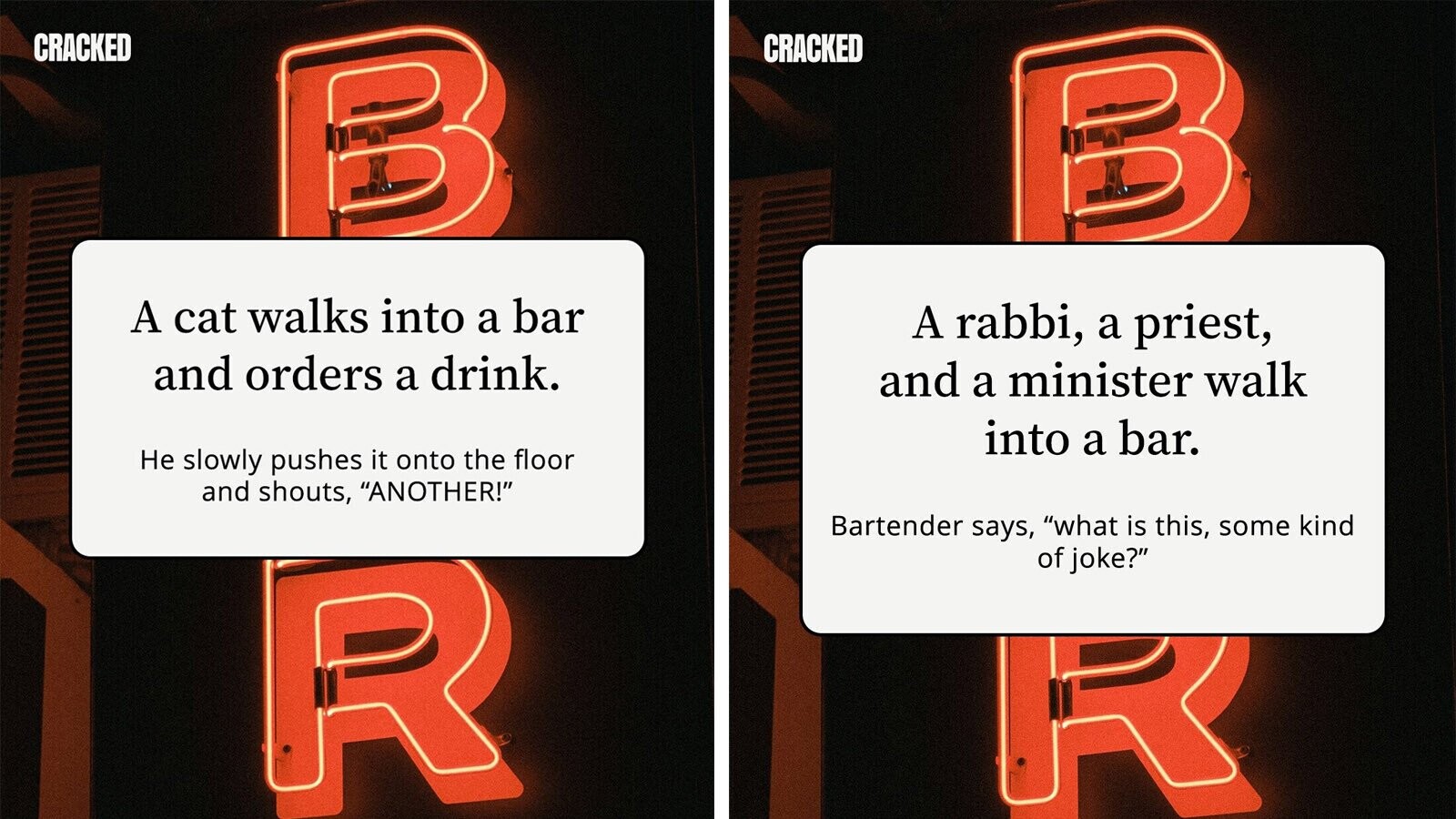 30 ‘Walks Into A Bar’ Jokes to Take the Edge Off | Cracked.com