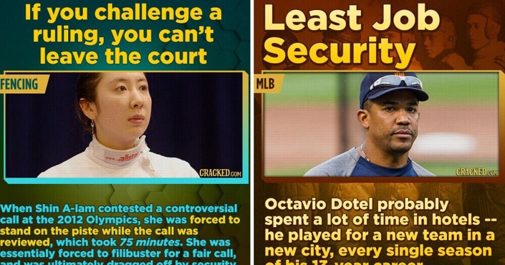 29 Unexpected Sports Facts That Took Us Off the Field | Cracked.com