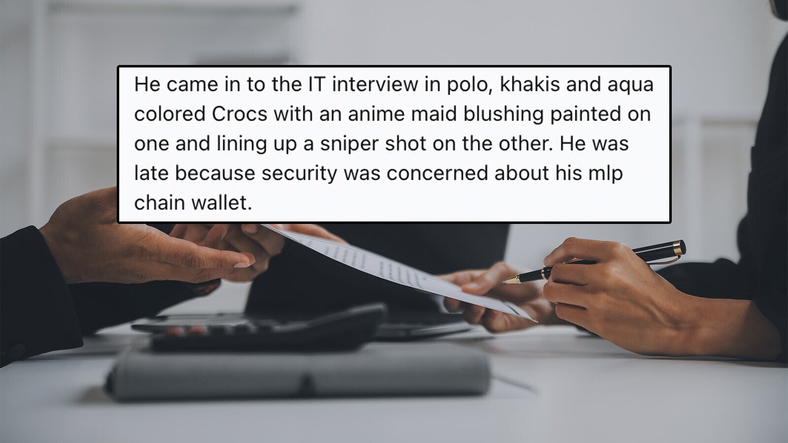 25 of the Wildest Fits People Wore to a Job Interview | Cracked.com