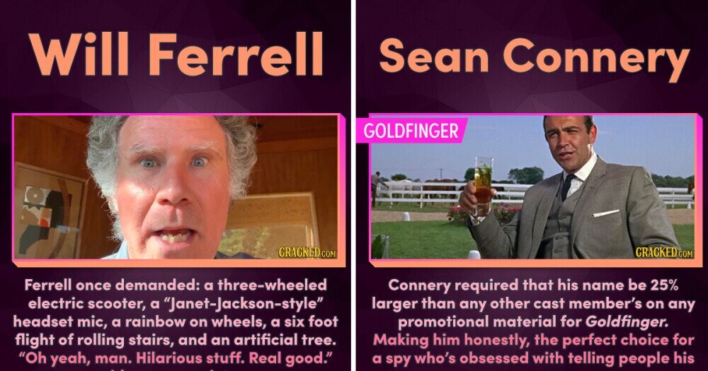 19 Weirdo Demands By Famous Actors | Cracked.com