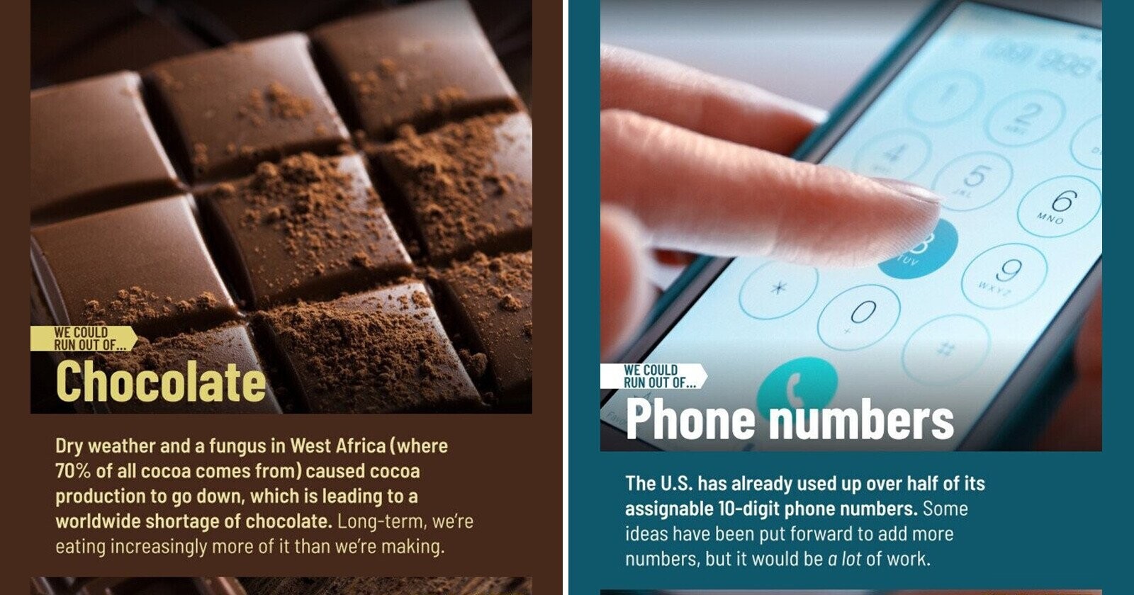 12 Ordinary Things That We Could Conceivably Run Out of One Day ...