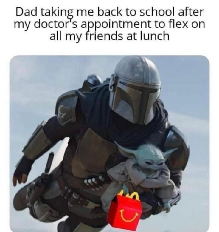 A 50-year-old green toddler following his space dad through the galaxy ...