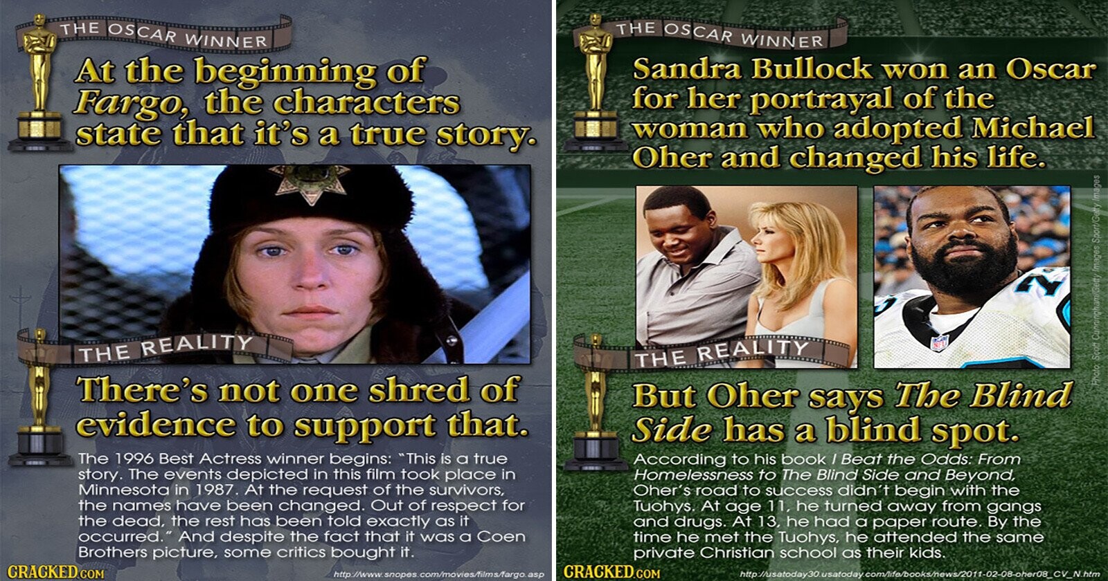 24 'True Story' Oscar Movies That Ignored The Truth | Cracked.com