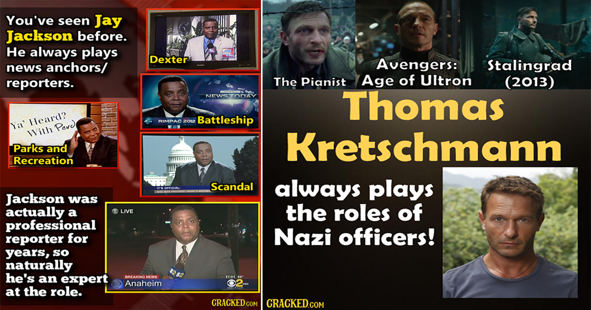 30 Actors Who Have Been Totally Typecast | Cracked.com